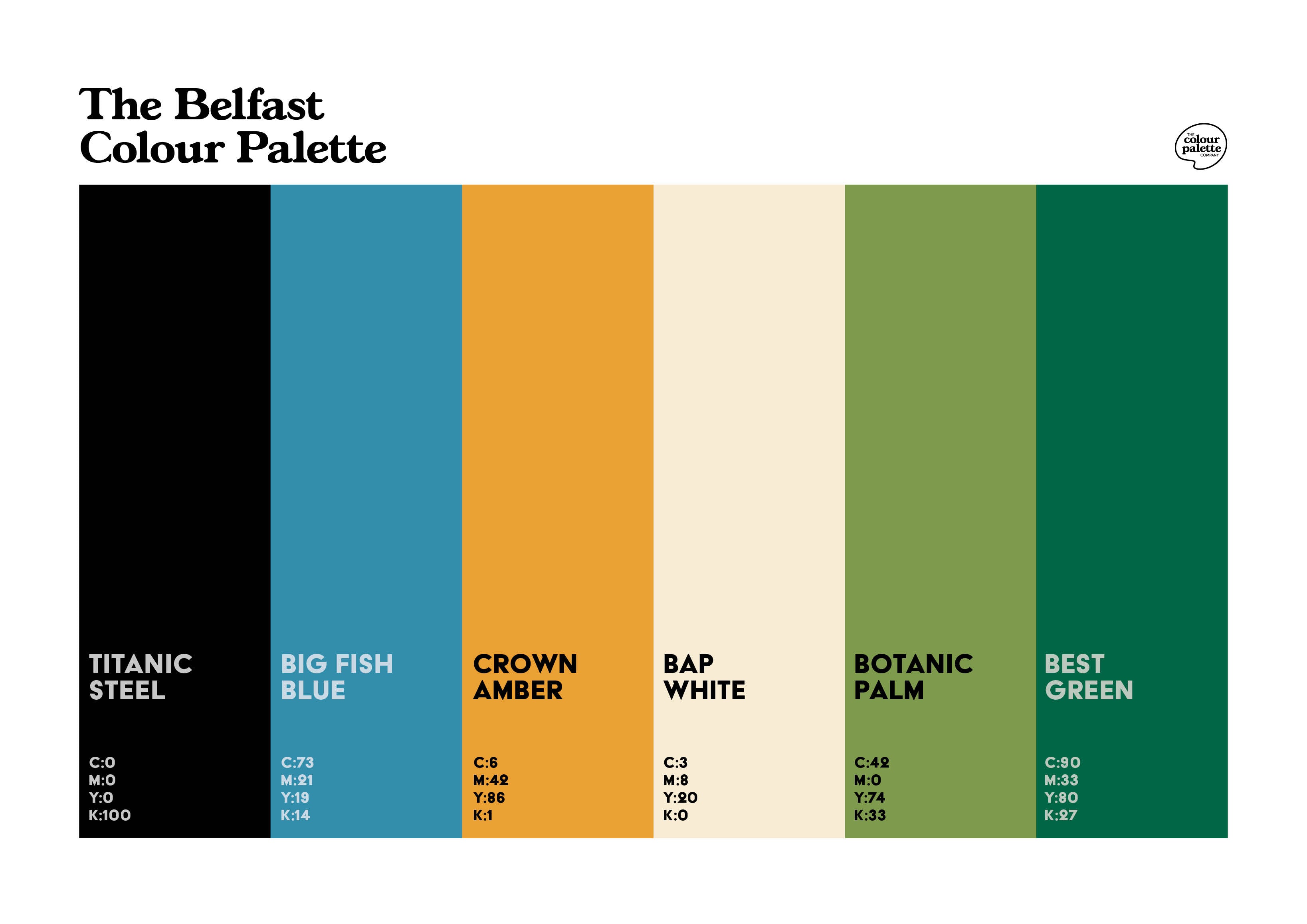 The Belfast Colour Palette poster print – The Colour Palette Company