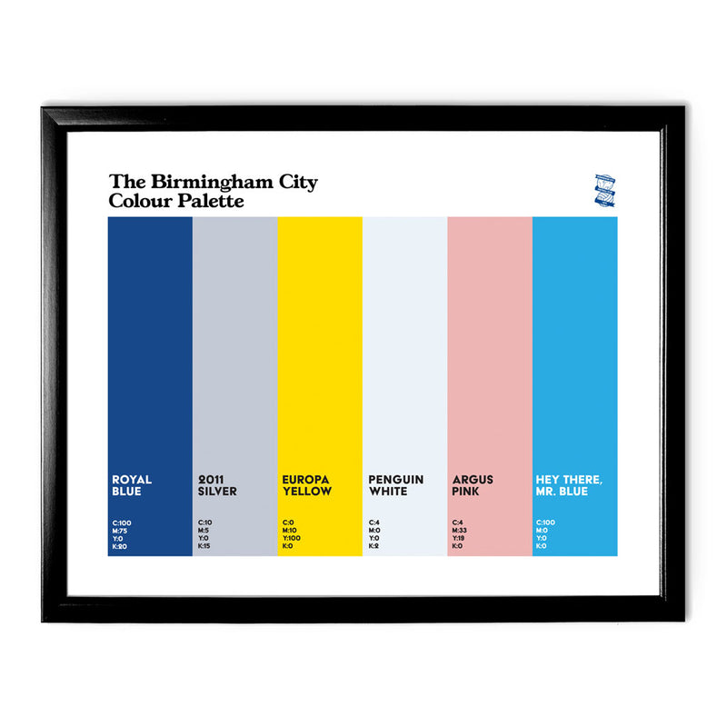 The Birmingham City Colour Palette Art Print (11x14) – The Colour ...