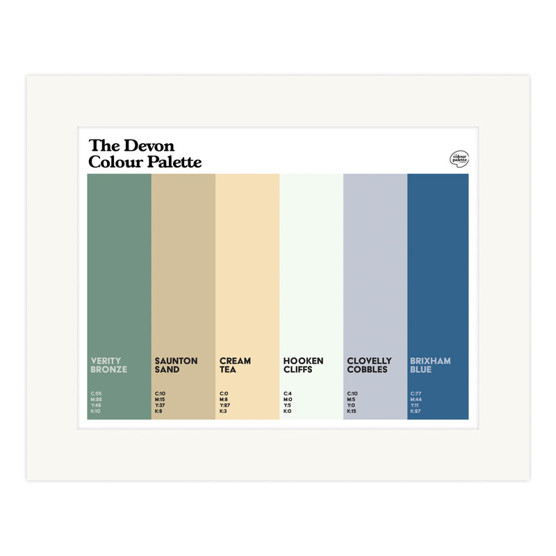 The Devon Colour Palette Mounted Art Print – The Colour Palette Company
