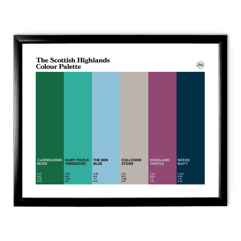 The Scottish Highlands Colour Palette Art Print (11x14) – The Colour ...