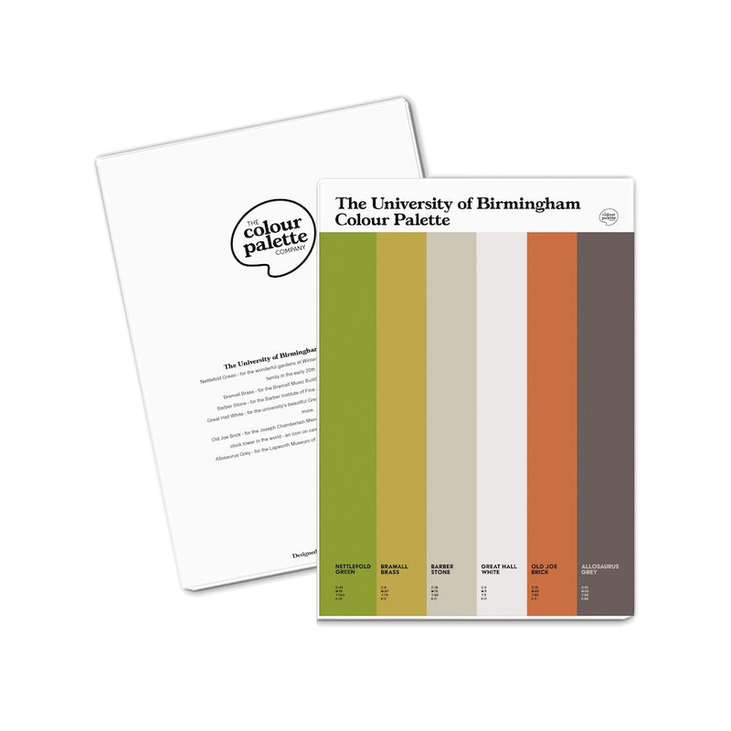 The University of Birmingham Colour Palette A5 Notepad – The Colour ...