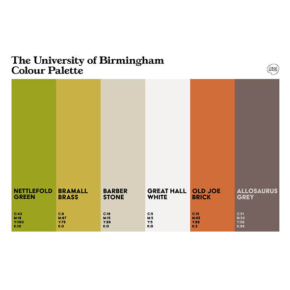 The University of Birmingham Colour Palette art print – The Colour ...