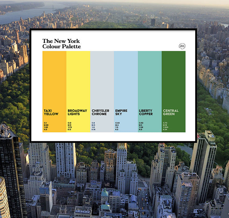 New York Colour Palette Art Print – A2 & A3 | Iconic NYC Colour ...
